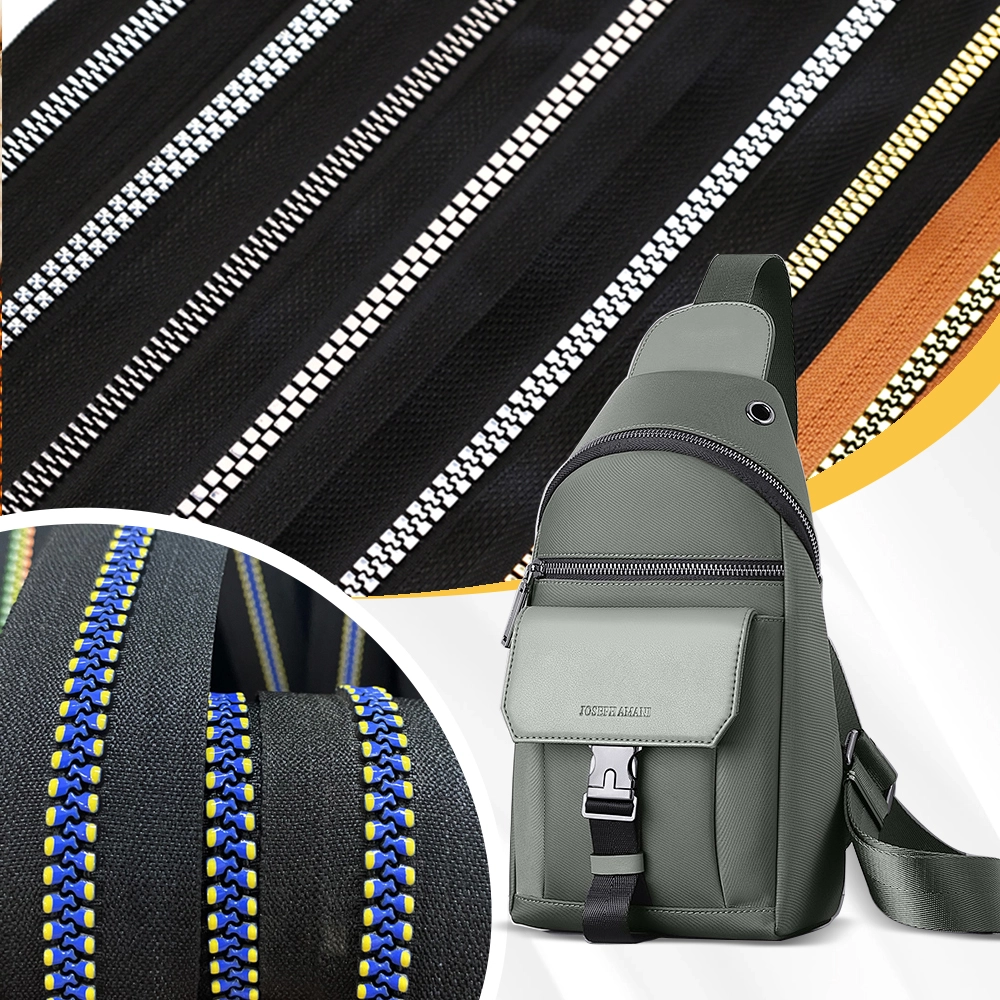 Custom Size Color Long Chain Plastic Zipper Rolls For Clothes Bag A ...